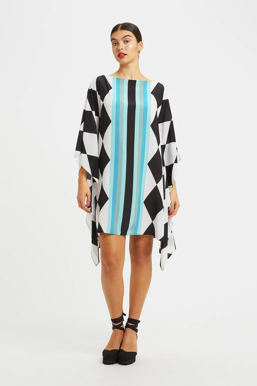 Short Kaftan Dress: Elegance and Comfort in Silk (Nira) - Kaftan.ae