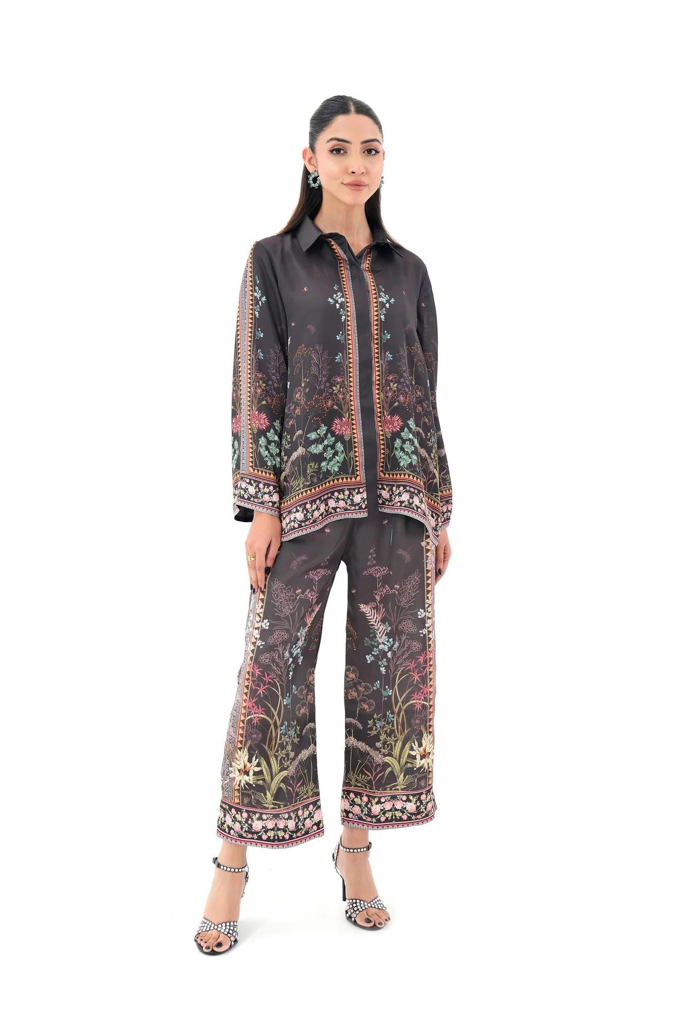 Modest Co Ord Set in Luxurious Silk For Women (Neher coord set) - Kaftan.ae